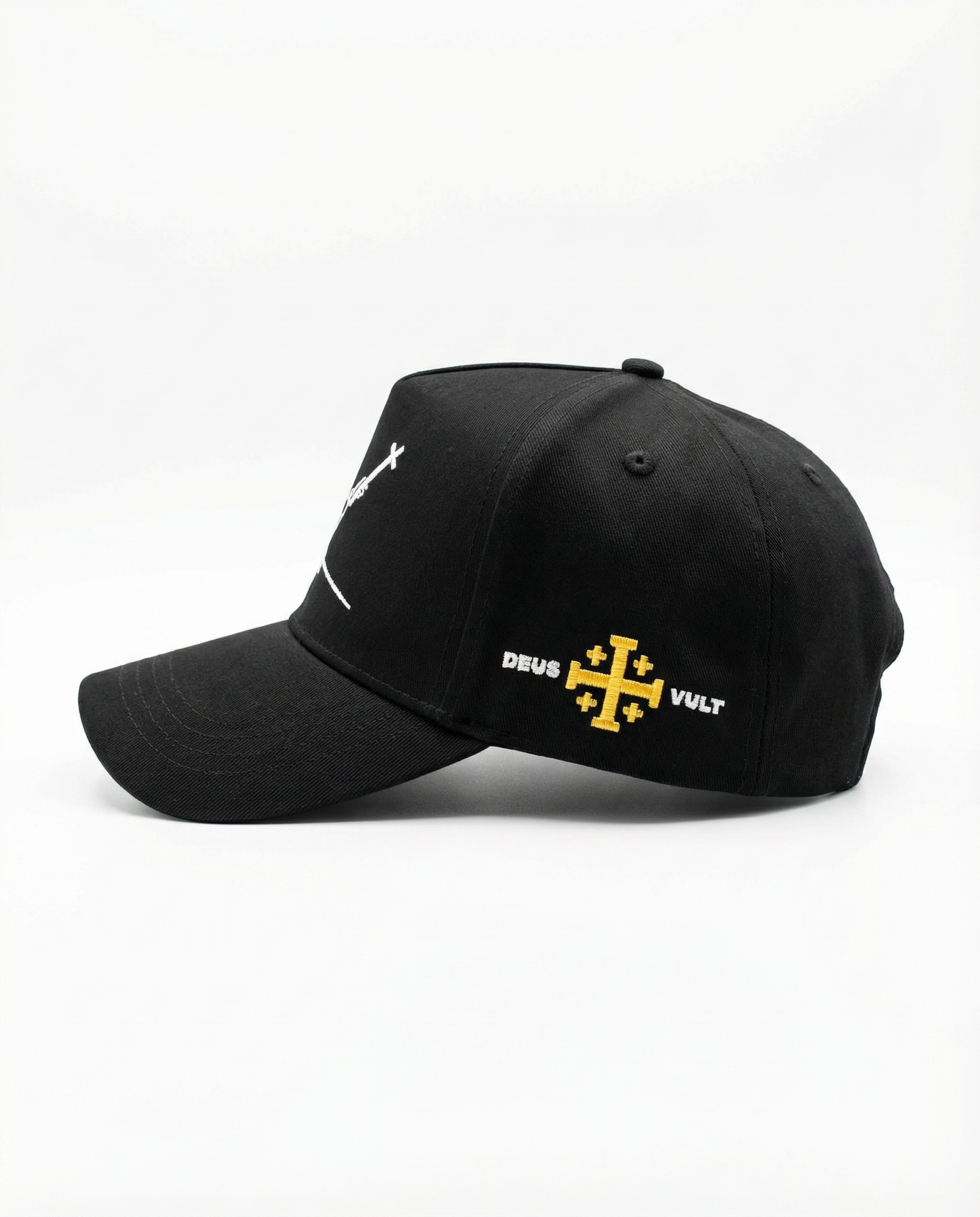 Jerusalem Cross Black Cap – Fideles Dei
